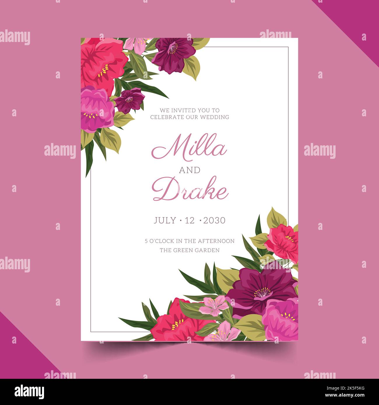 hand drawn wedding poster vector design illustration Stock Vector Image ...