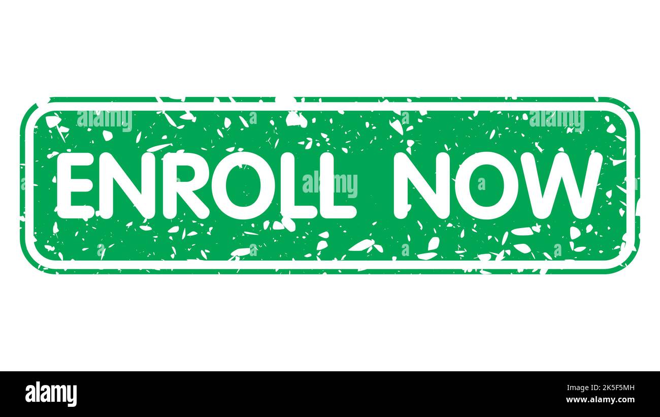 Simple vintage rubber stamp with Enroll Now text Stock Vector Image ...