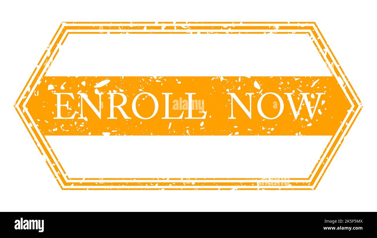 Simple vintage rubber stamp with Enroll Now text Stock Vector Image ...