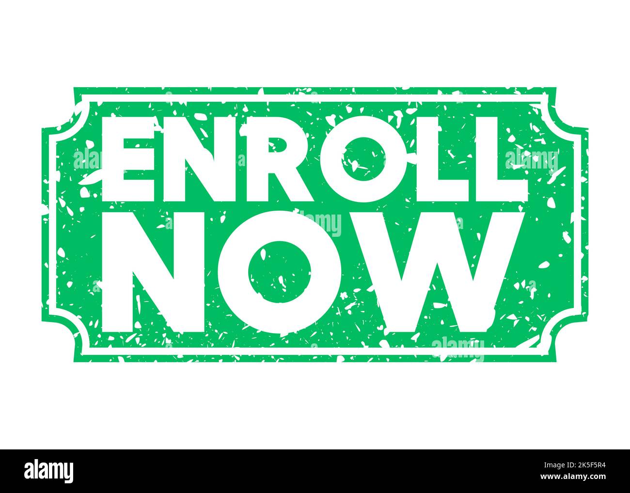 Simple vintage rubber stamp with Enroll Now text Stock Vector Image ...