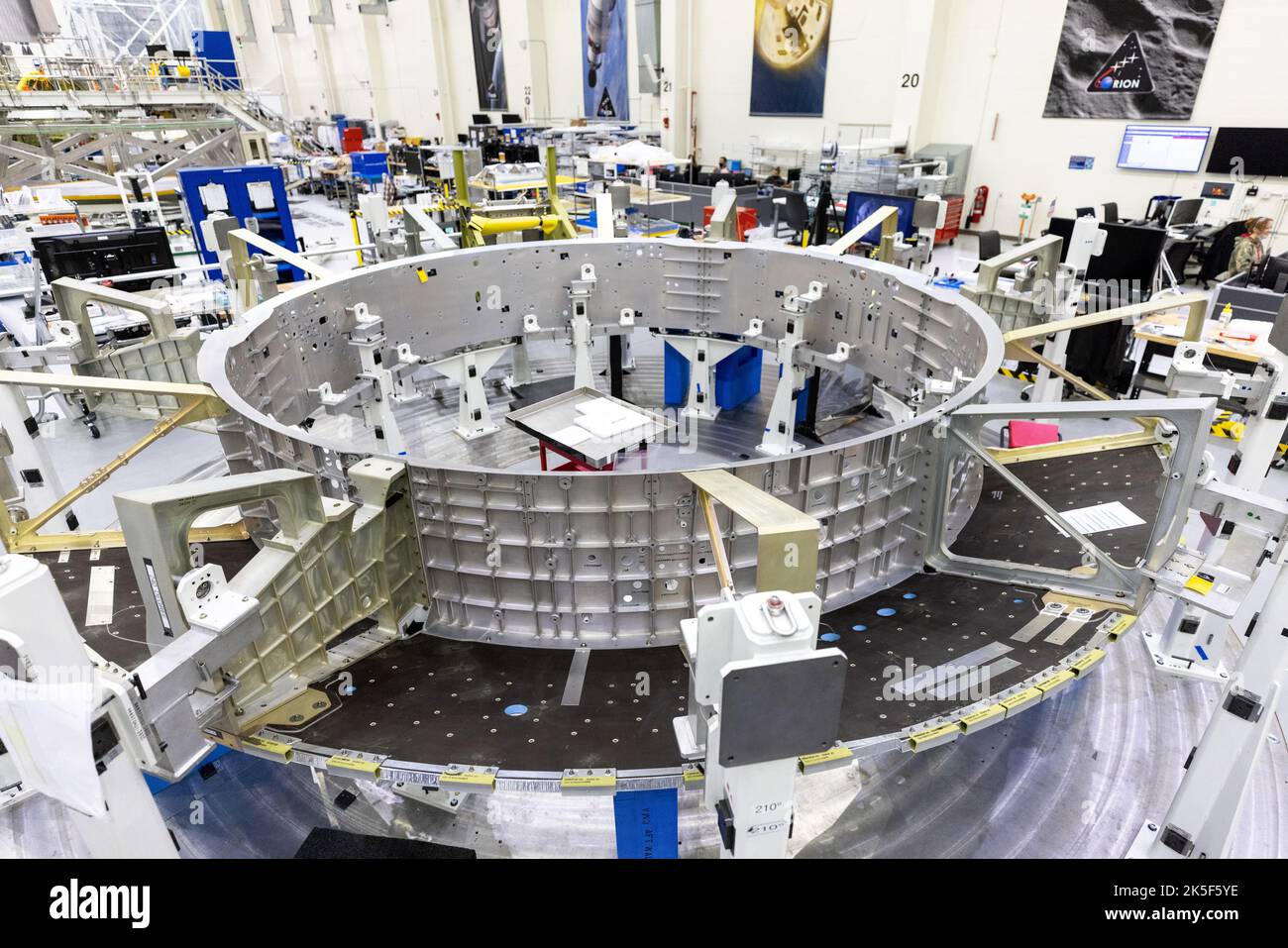 The Orion crew module adapter for NASA’s Artemis III mission is on a ...