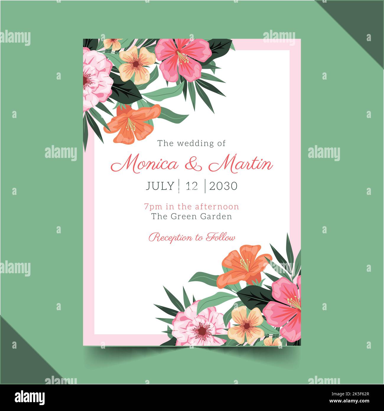 hand drawn wedding poster vector design illustration Stock Vector Image ...