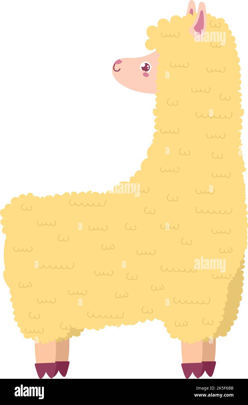 sweet yellow llama Stock Vector Image & Art - Alamy