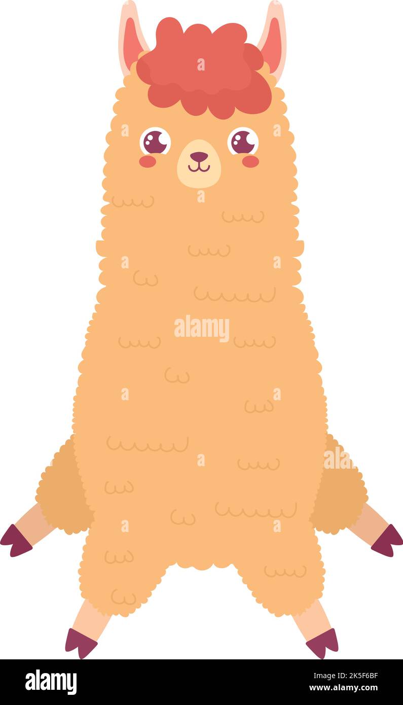 sweet orange llama Stock Vector Image & Art - Alamy
