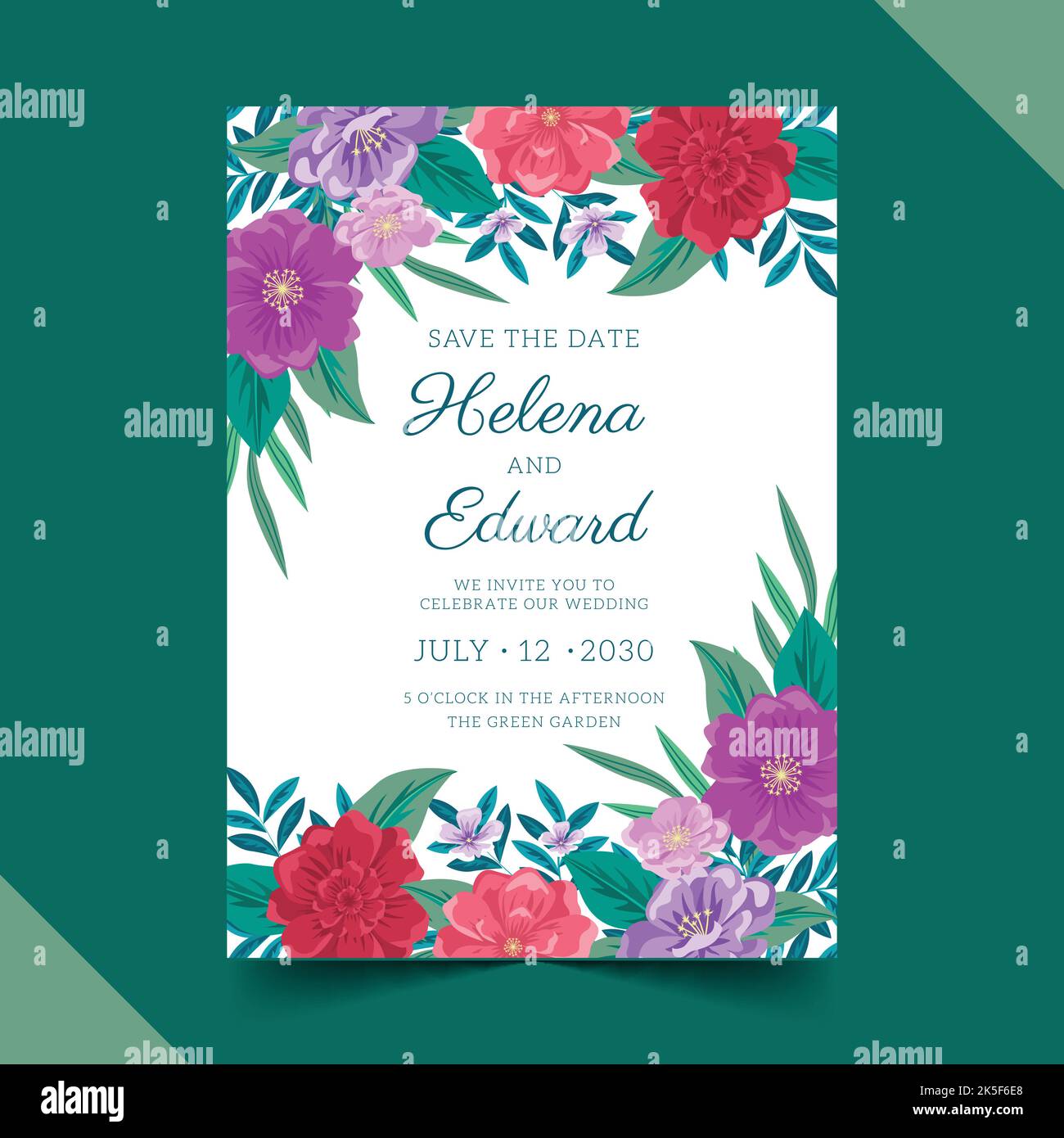 hand drawn wedding poster vector design illustration Stock Vector Image ...