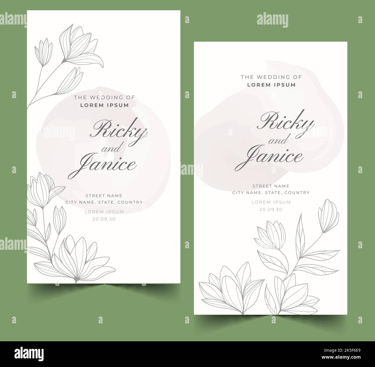 floral wedding banners template vector design illustration Stock Vector ...