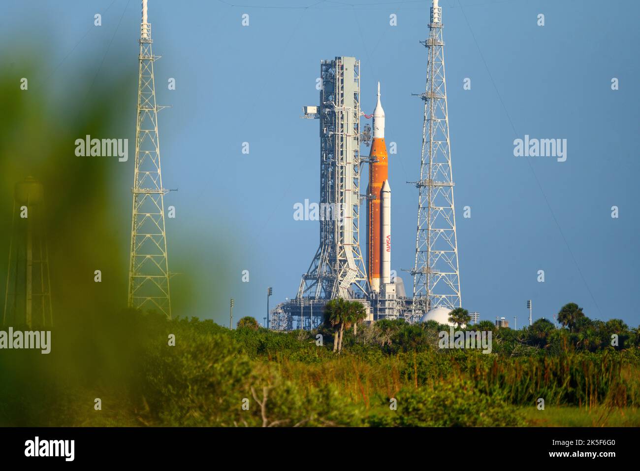 NASA’s Space Launch System (SLS) rocket with the Orion spacecraft ...