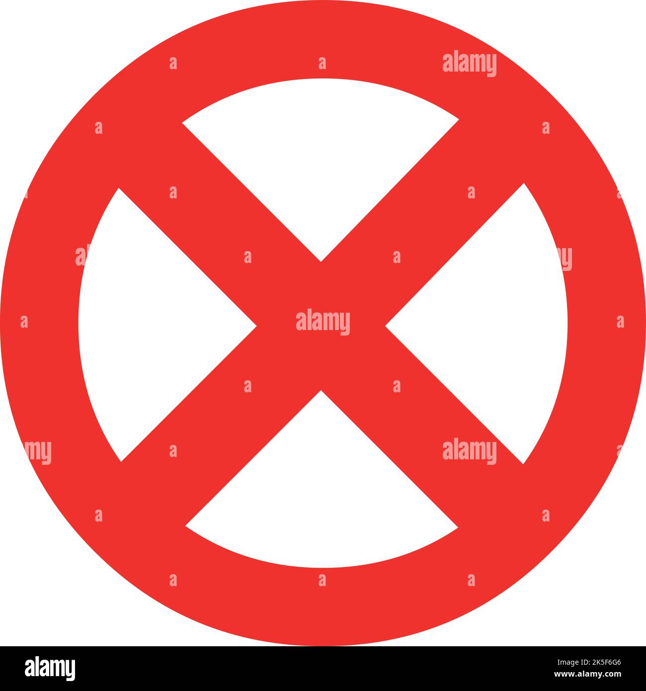 Vector illustration traffic sign prohibited to stop Stock Vector Image ...
