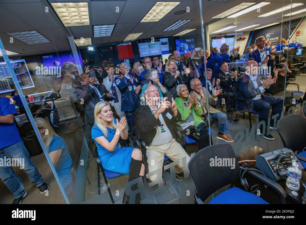 NASA’s Double Asteroid Redirection Test (DART) command team at Johns ...