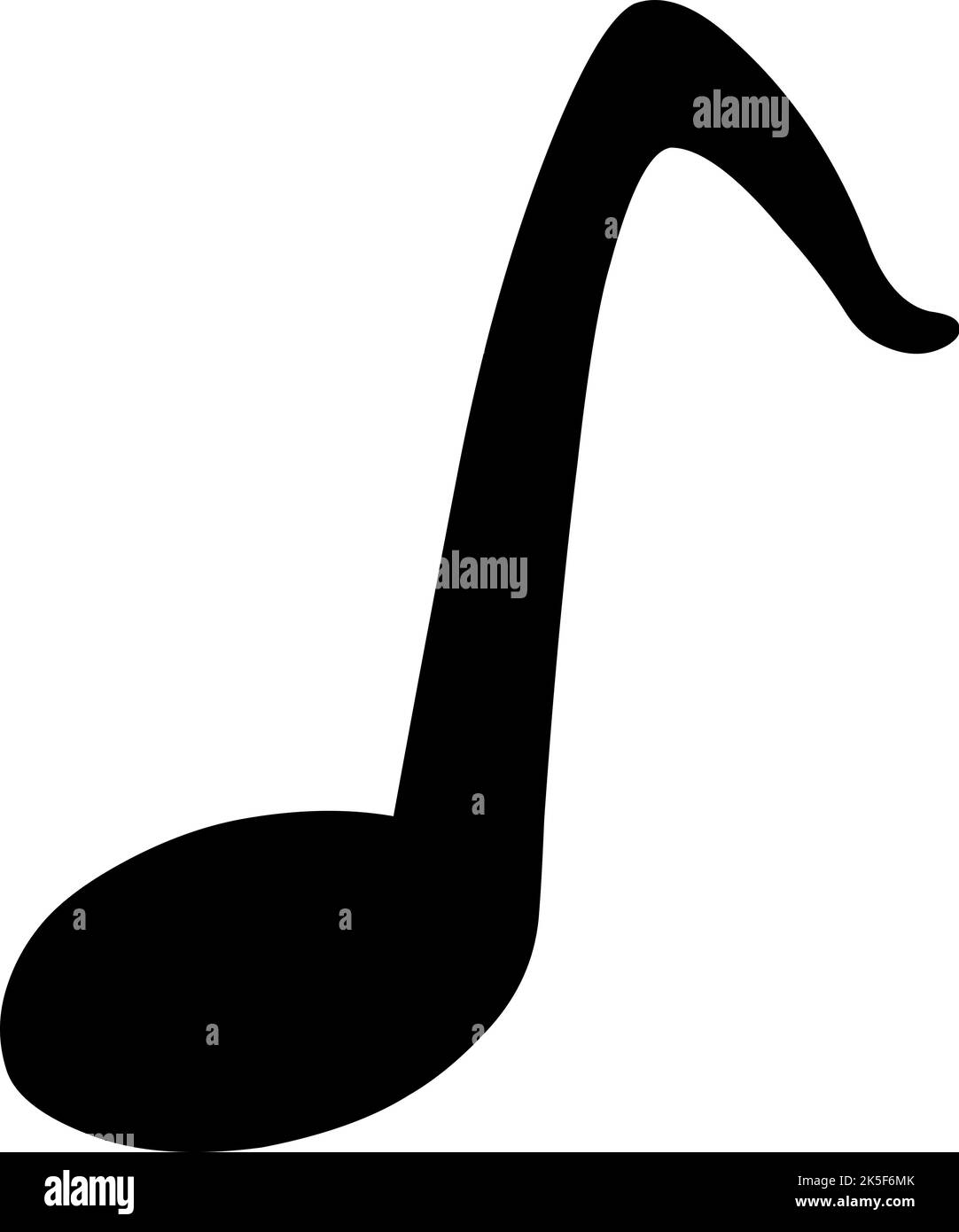 Vector illustration of quaver musical note silhouette Stock Vector ...