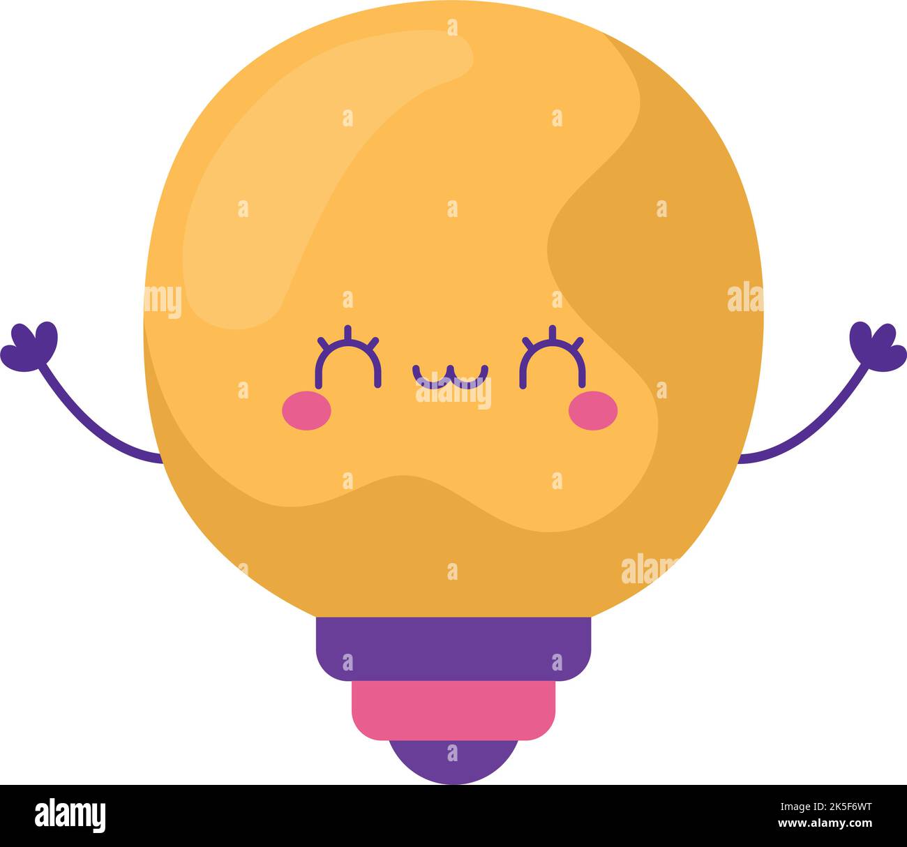 kawaii light bulb Stock Vector Image & Art - Alamy