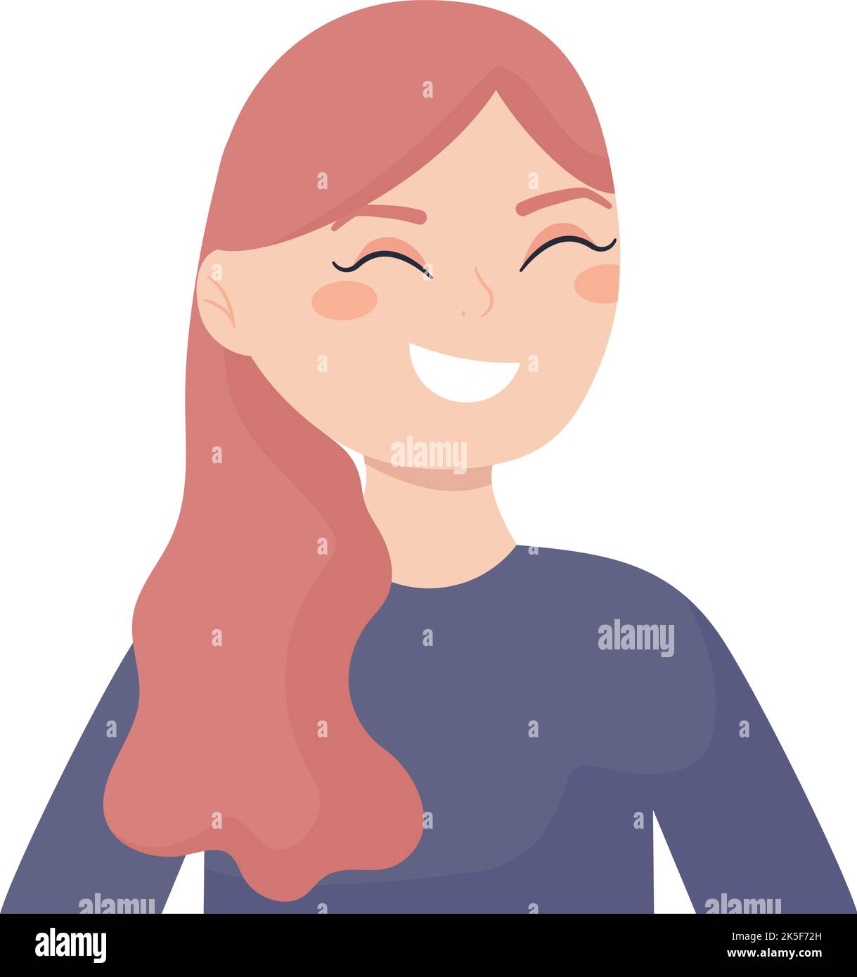 happy lady illustration Stock Vector Image & Art - Alamy