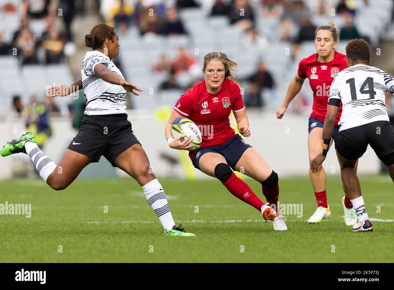 England's Lydia Thompson in action during the Women's Rugby World Cup ...