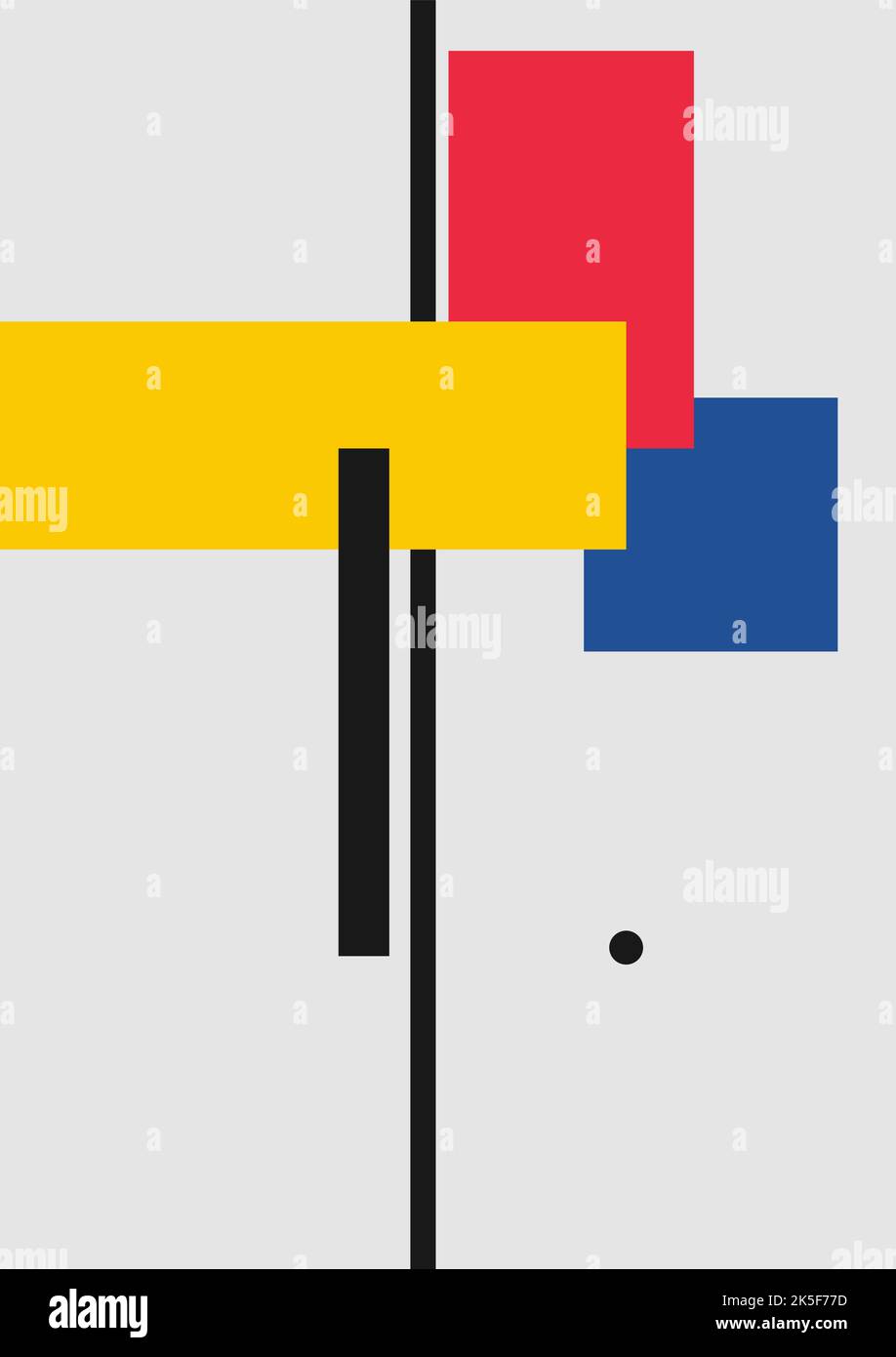 Abstract modern poster template. Neoplasticism, Bauhaus style Stock ...