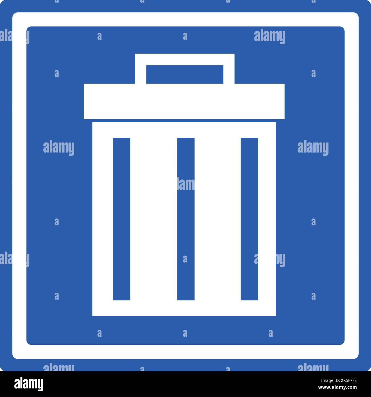 Vector illustration of traffic signal with the icon of a garbage can on ...