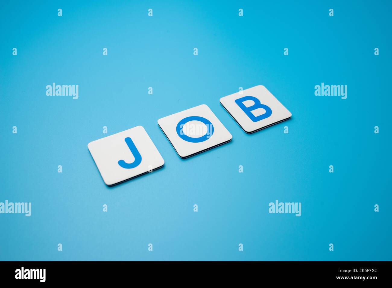 Word JOB on blue background,Job Concept Stock Photo - Alamy
