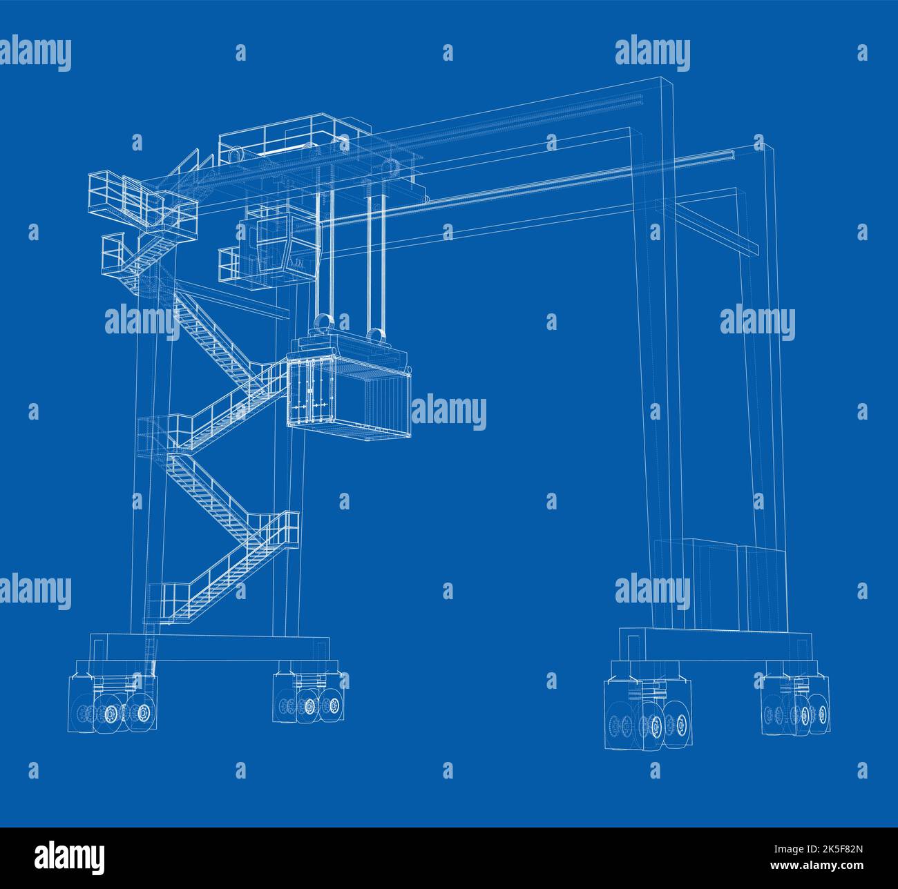 Port cargo crane. Vector Stock Vector Image & Art - Alamy