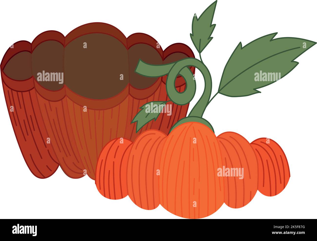 Half pumpkin vegetable Stock Vector Images - Alamy