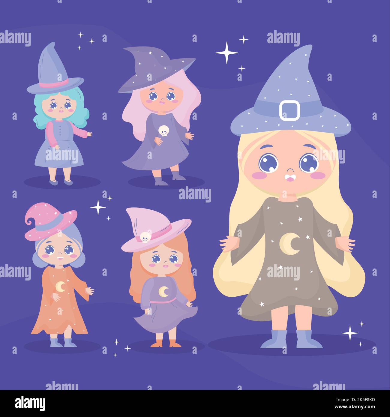 five witches group Stock Vector Image & Art - Alamy