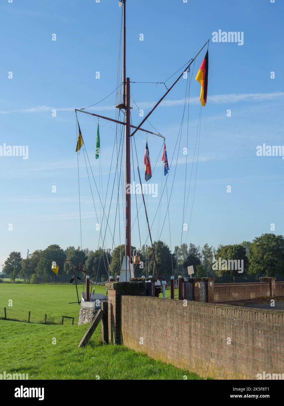 the village of grieth at the river rhine Stock Photo - Alamy