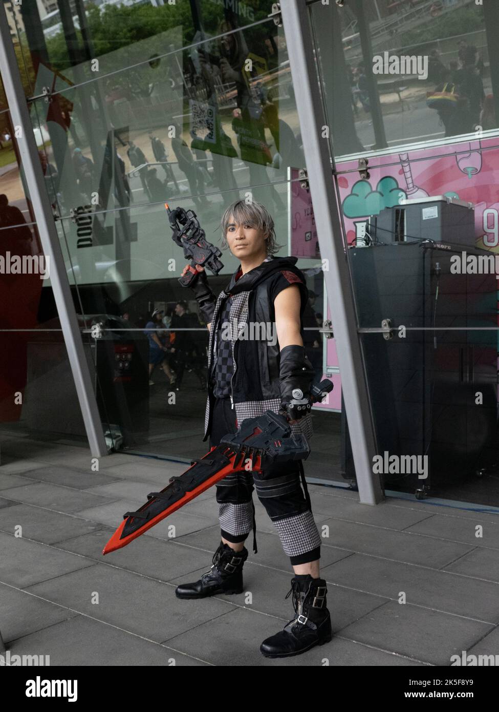 Melbourne, Australia, 7th October 2022. A cosplayer outside the ...
