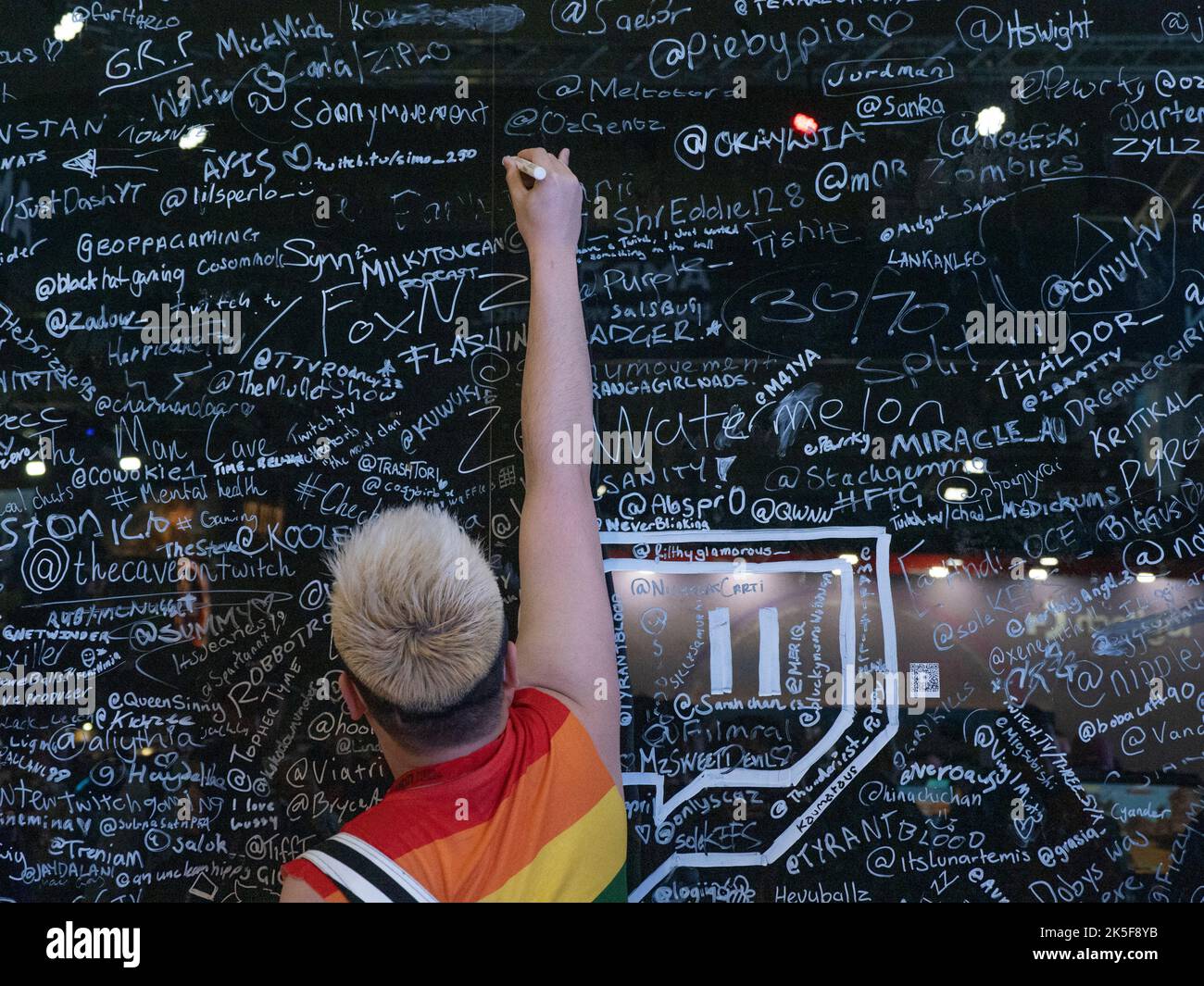 Melbourne, Australia, 7th October 2022. An attendee of the first day of ...