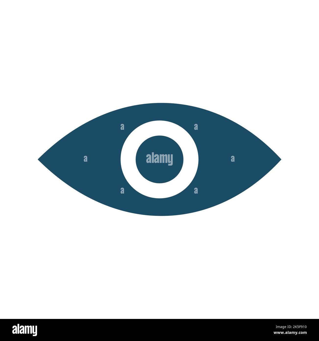 High quality dark blue flat eye look, observation icon. Pictogram, icon ...