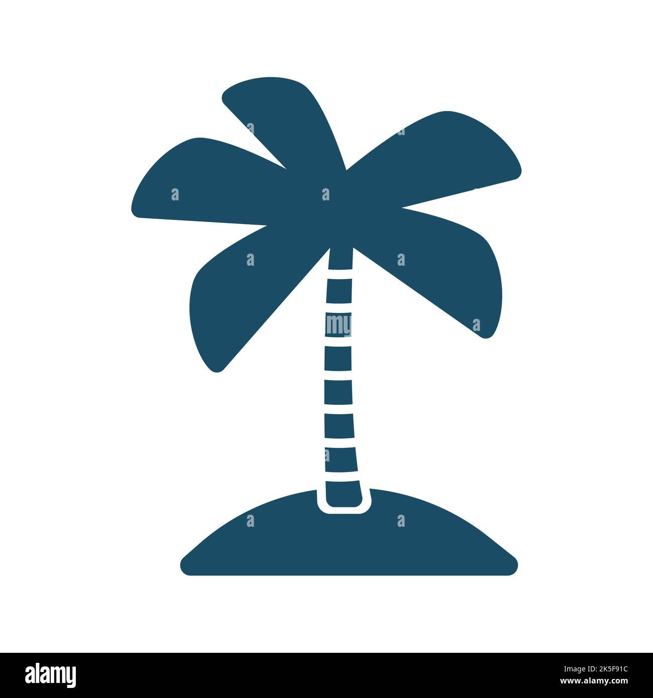 High quality dark blue flat palm tree icon. Pictogram, icon set ...