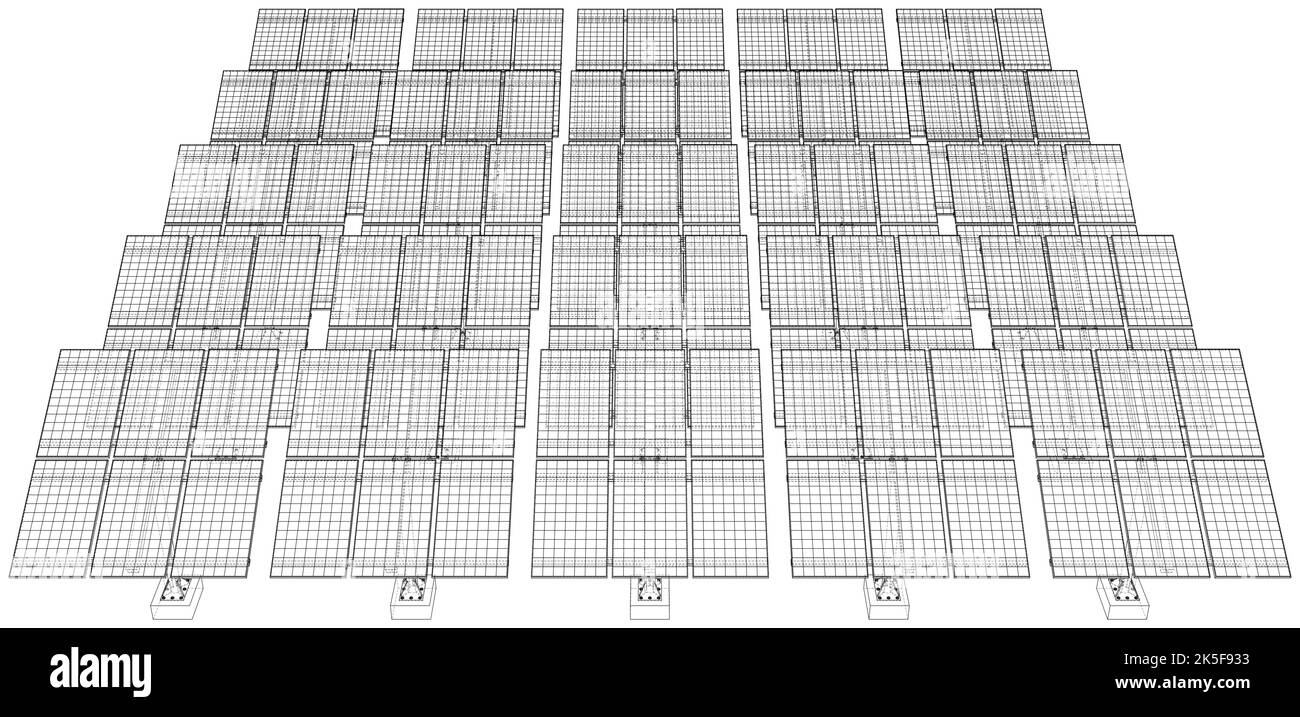 Solar Panel Field. Vector Stock Vector Image & Art - Alamy
