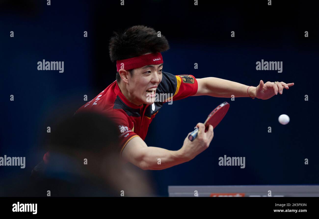 CHENGDU, CHINA - OCTOBER 8, 2022 - Qiu Dang of Germany competes against ...