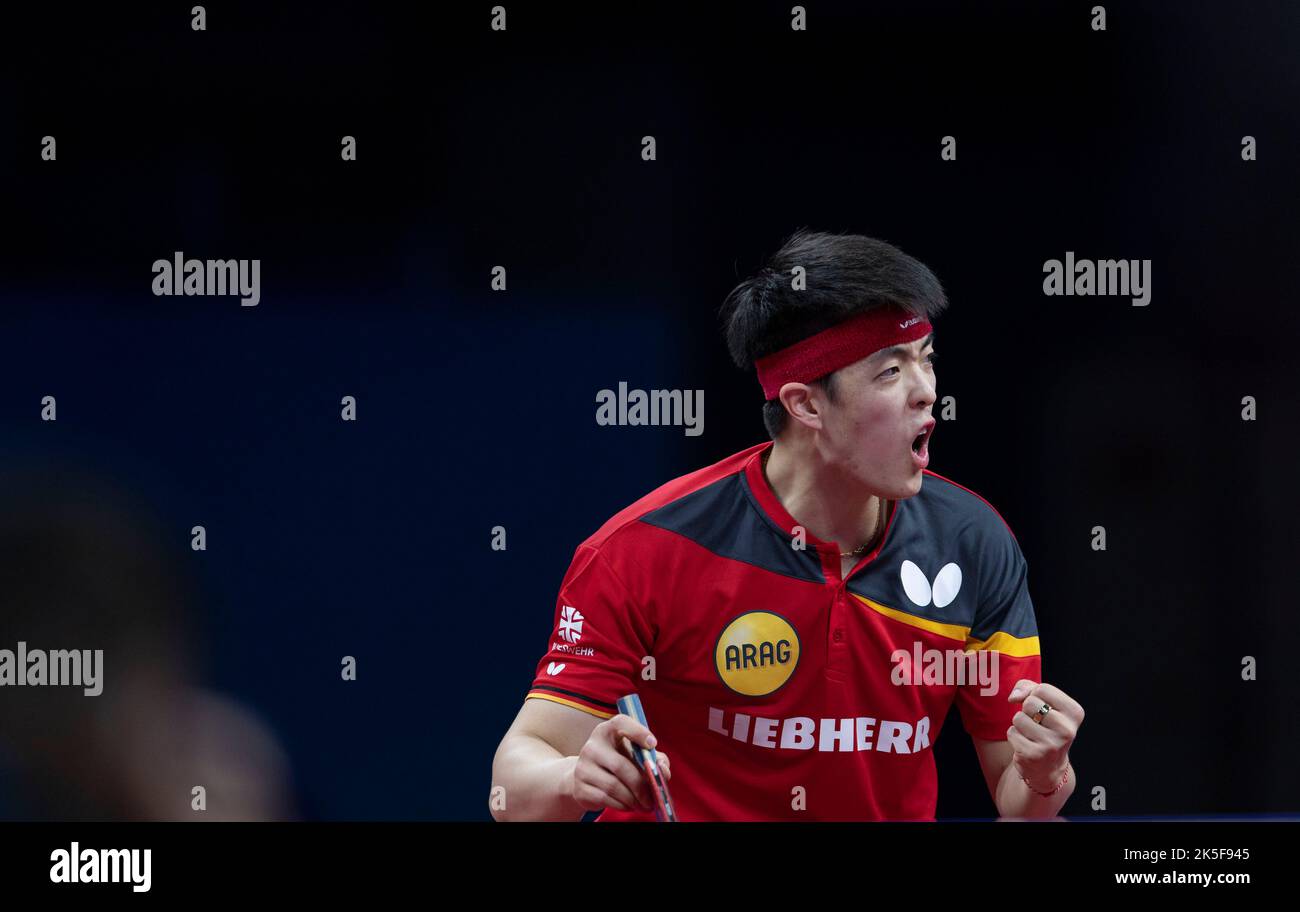 CHENGDU, CHINA - OCTOBER 8, 2022 - Qiu Dang of Germany competes against ...