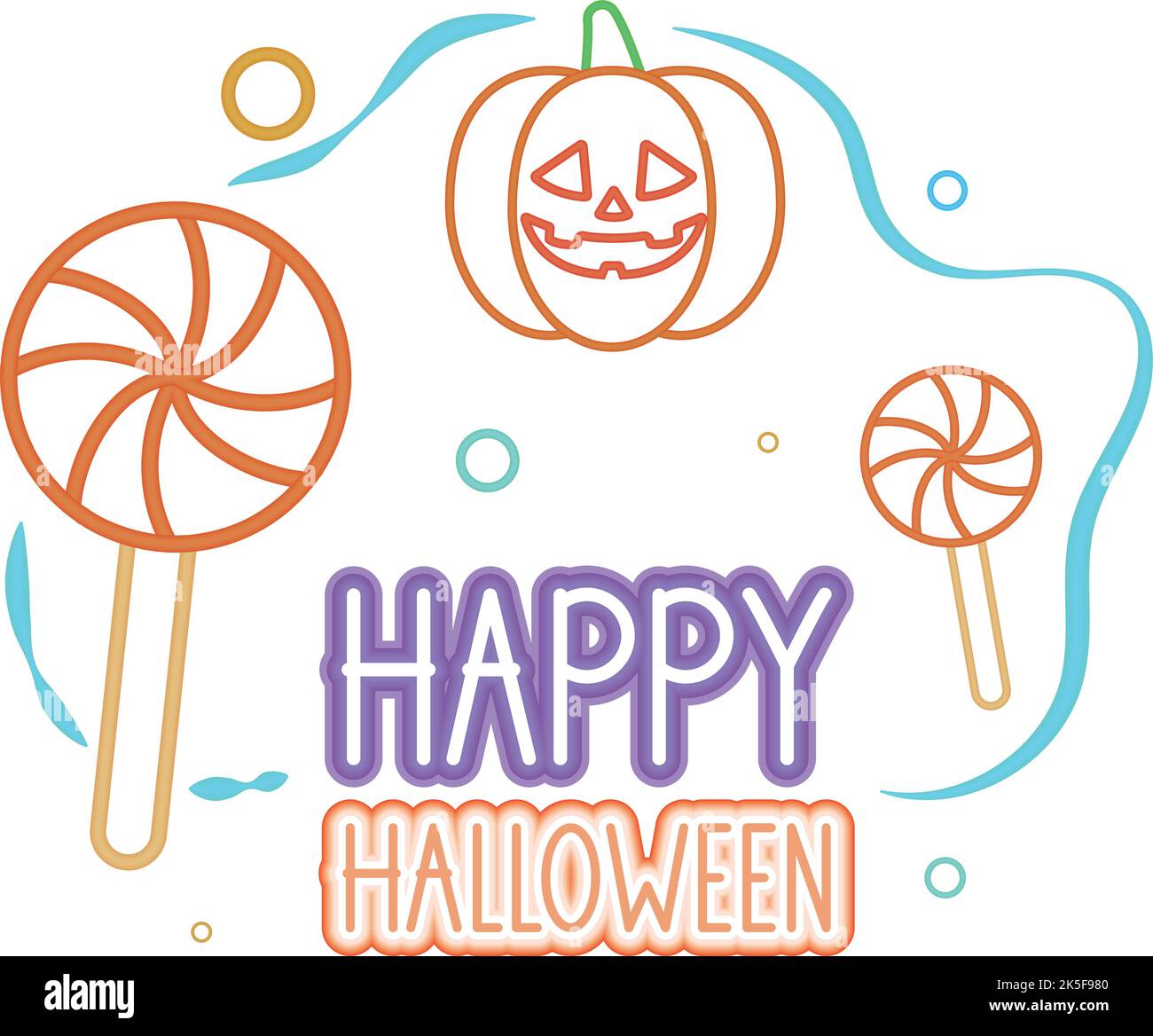 halloween lettering and candies Stock Vector Image & Art - Alamy