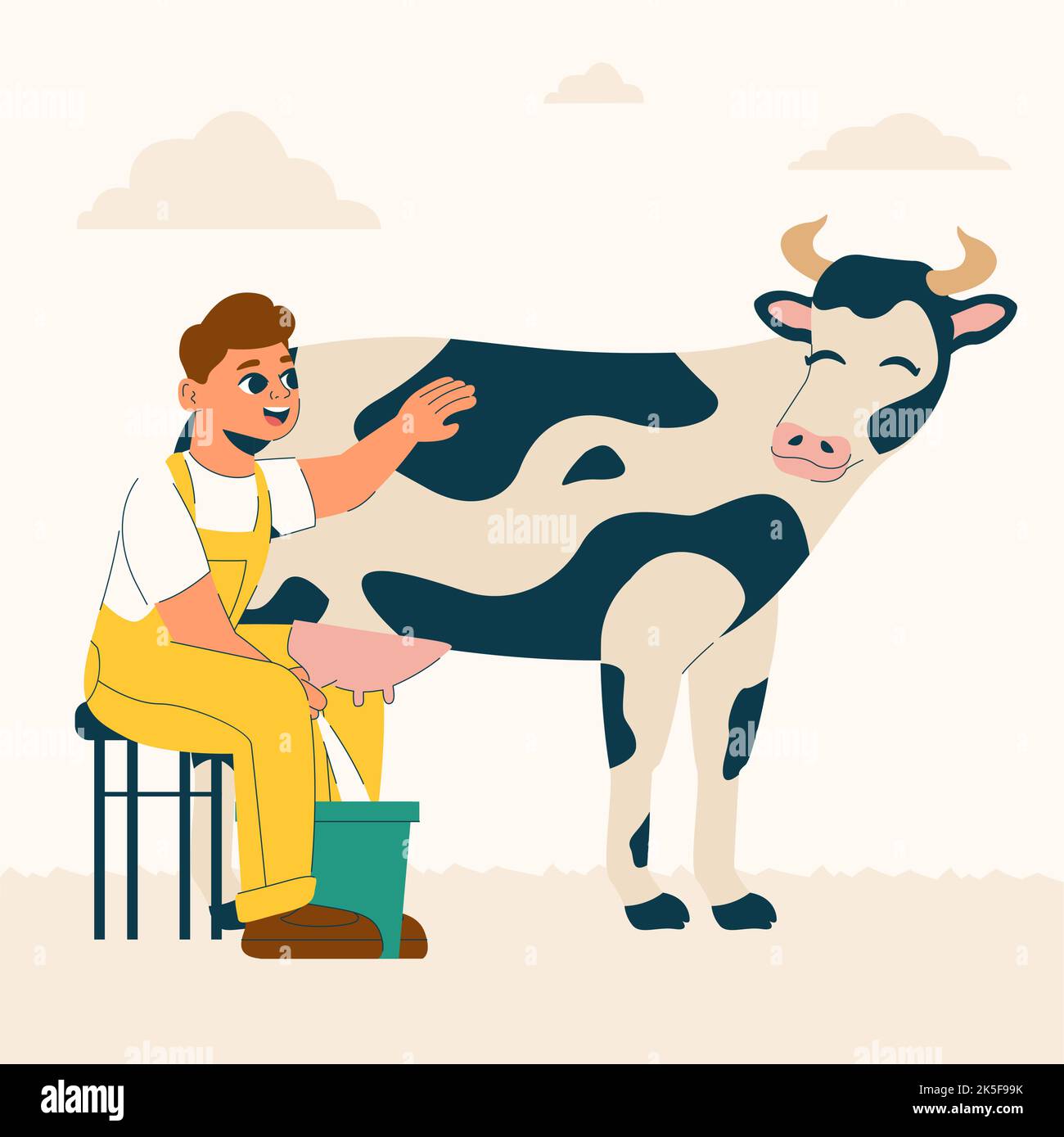 Flat farmers day celebration Vector illustration Stock Vector Image ...