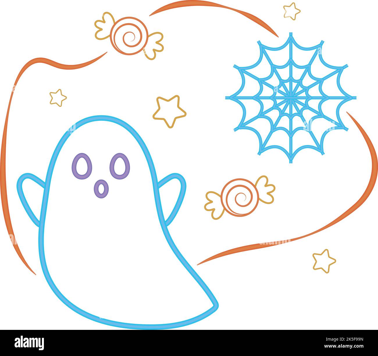 halloween ghost and candies Stock Vector Image & Art - Alamy