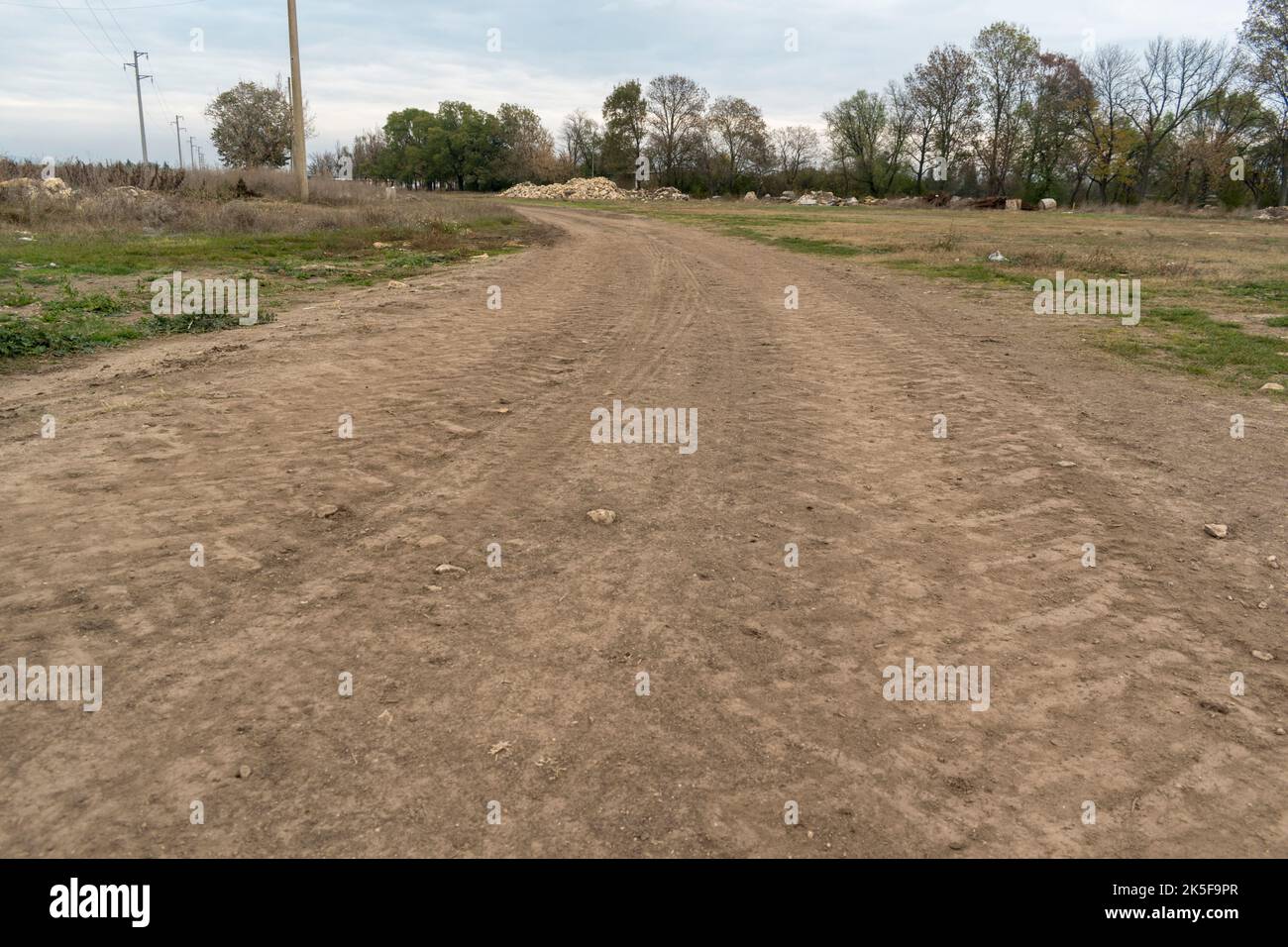 Dirt road, near the landmark "Yard of the Cyrillic Stock Photo - Alamy