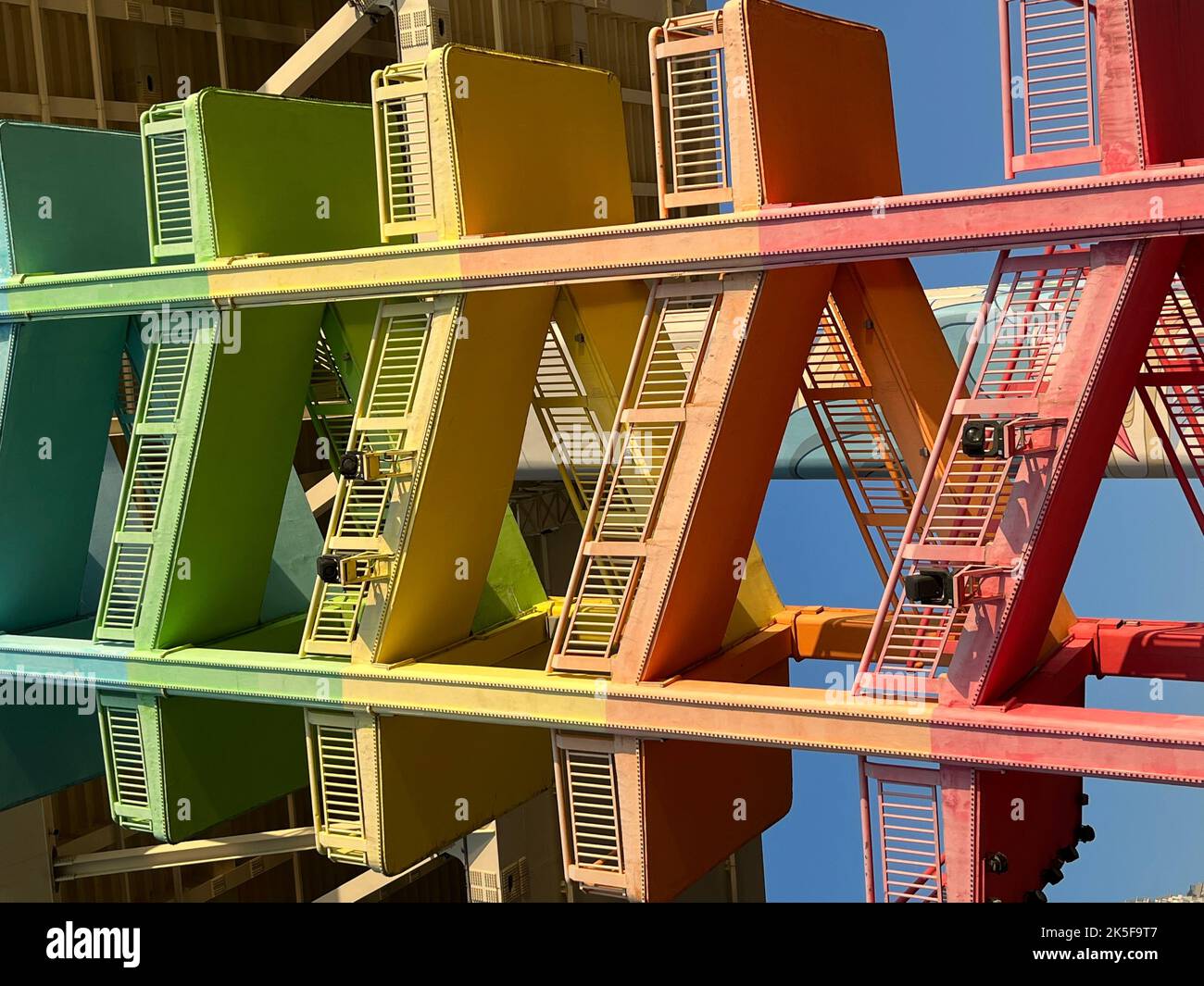 CHONGQING, CHINA - OCTOBER 3, 2022 - An eight-story "Rainbow Sky Ladder ...