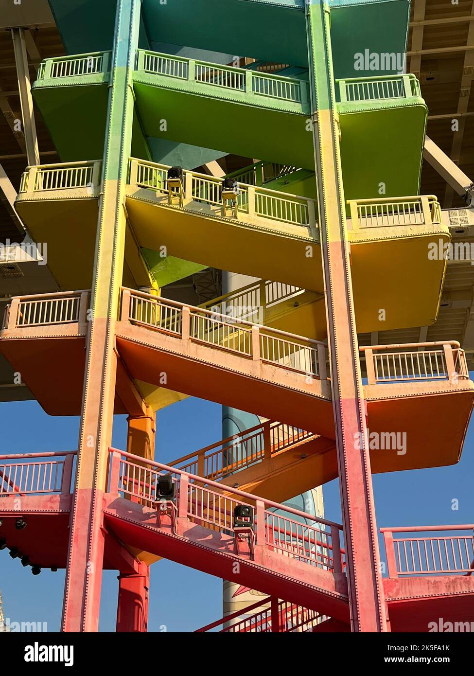CHONGQING, CHINA - OCTOBER 3, 2022 - An eight-story "Rainbow Sky Ladder ...