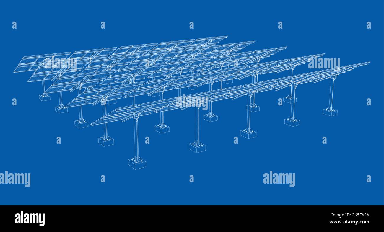 Solar Panel Field. Vector Stock Vector Image & Art - Alamy