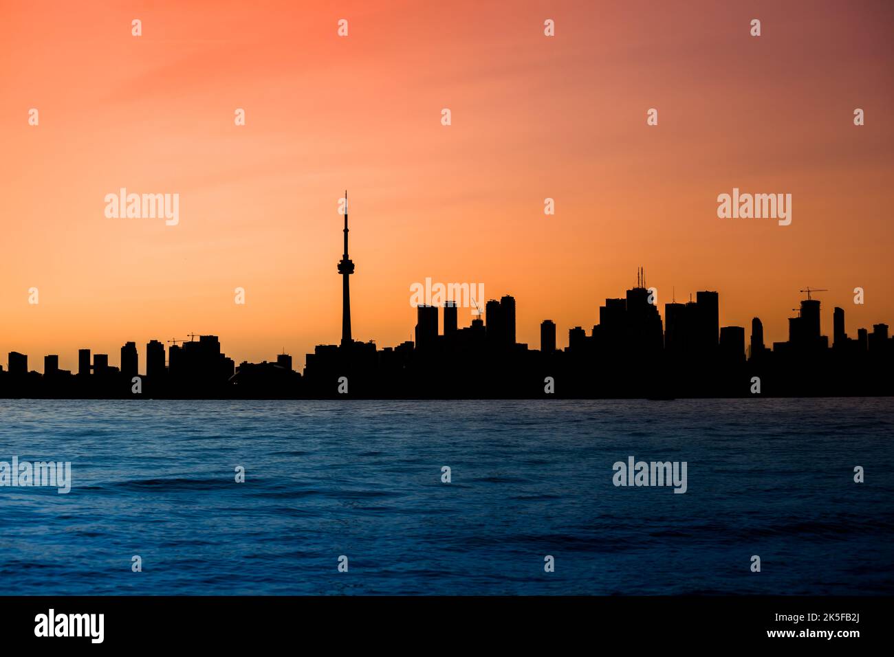 Toronto city skyline silhouette background, cityscape with skyscrapers ...