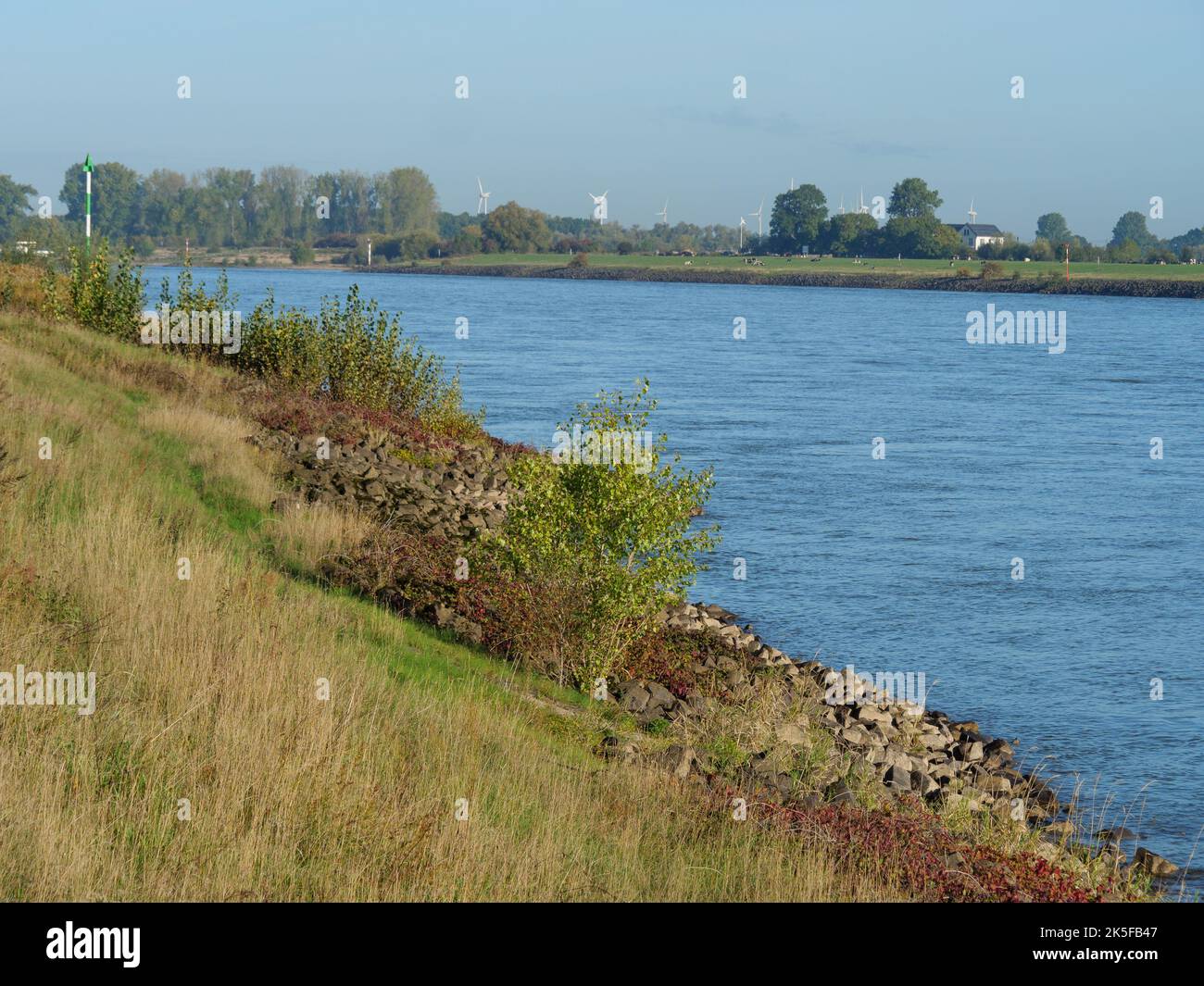 the village of grieth at the river rhine Stock Photo - Alamy