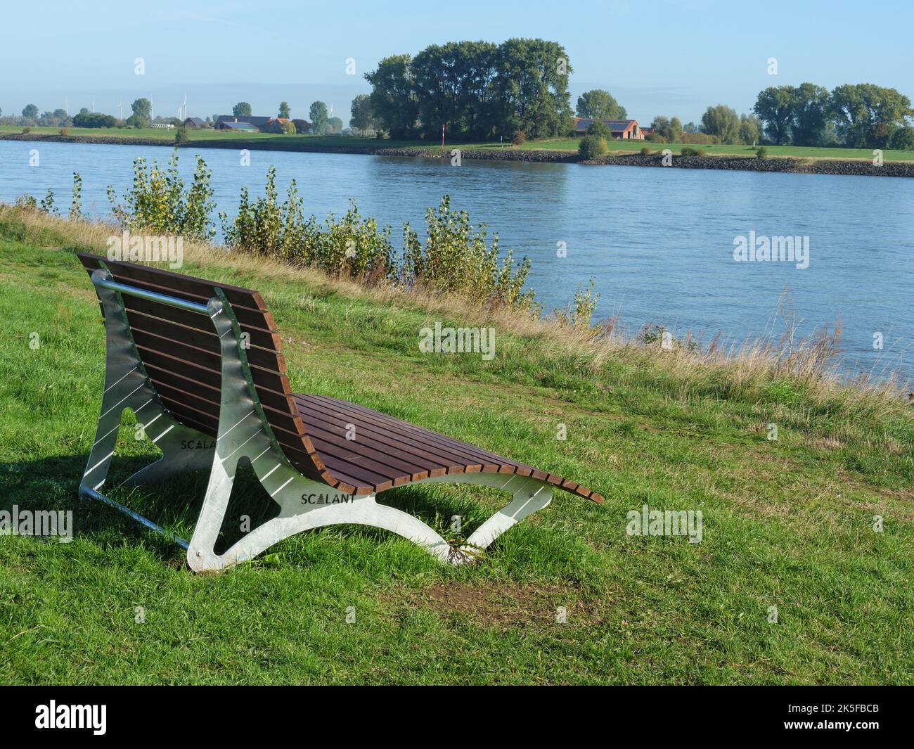 the village of grieth at the river rhine Stock Photo - Alamy