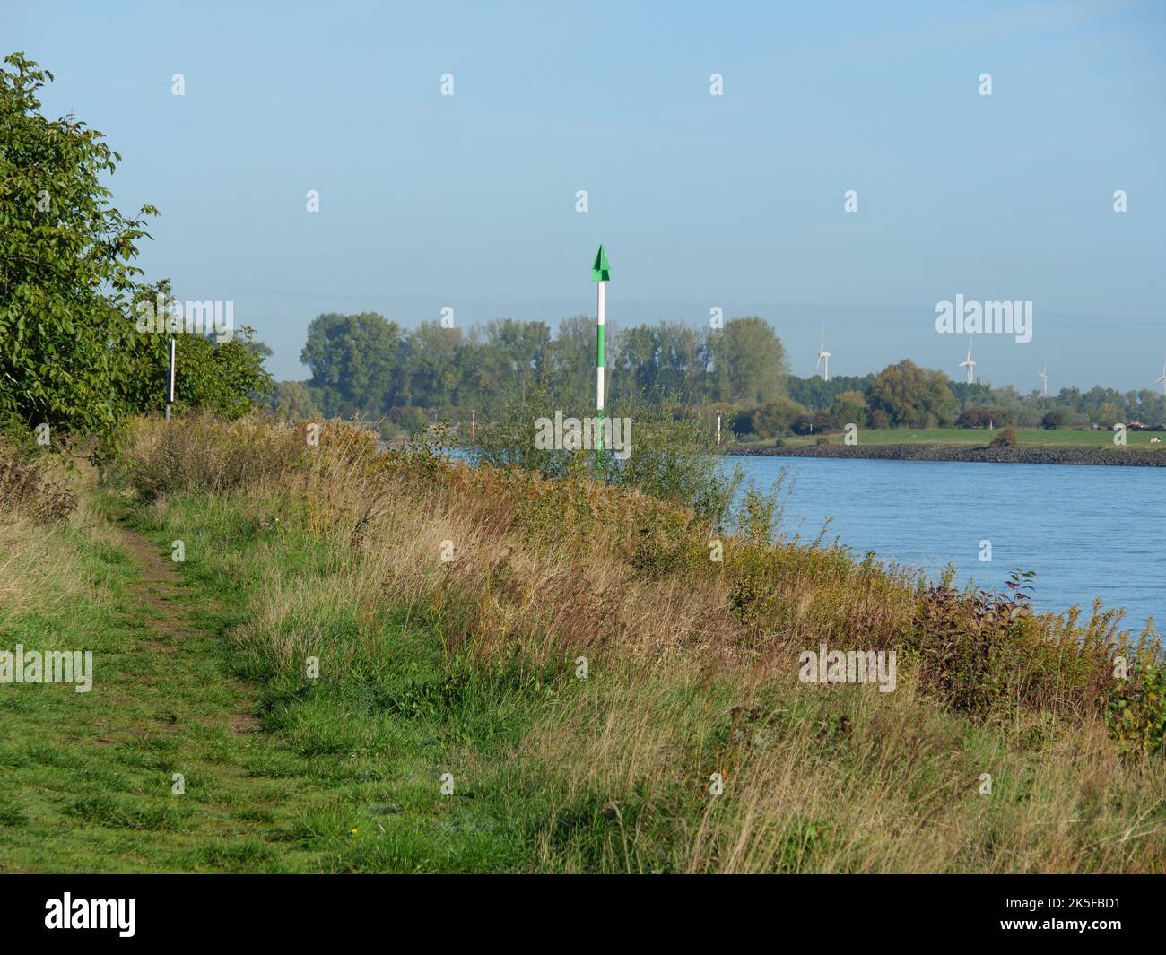 the village of grieth at the river rhine Stock Photo - Alamy