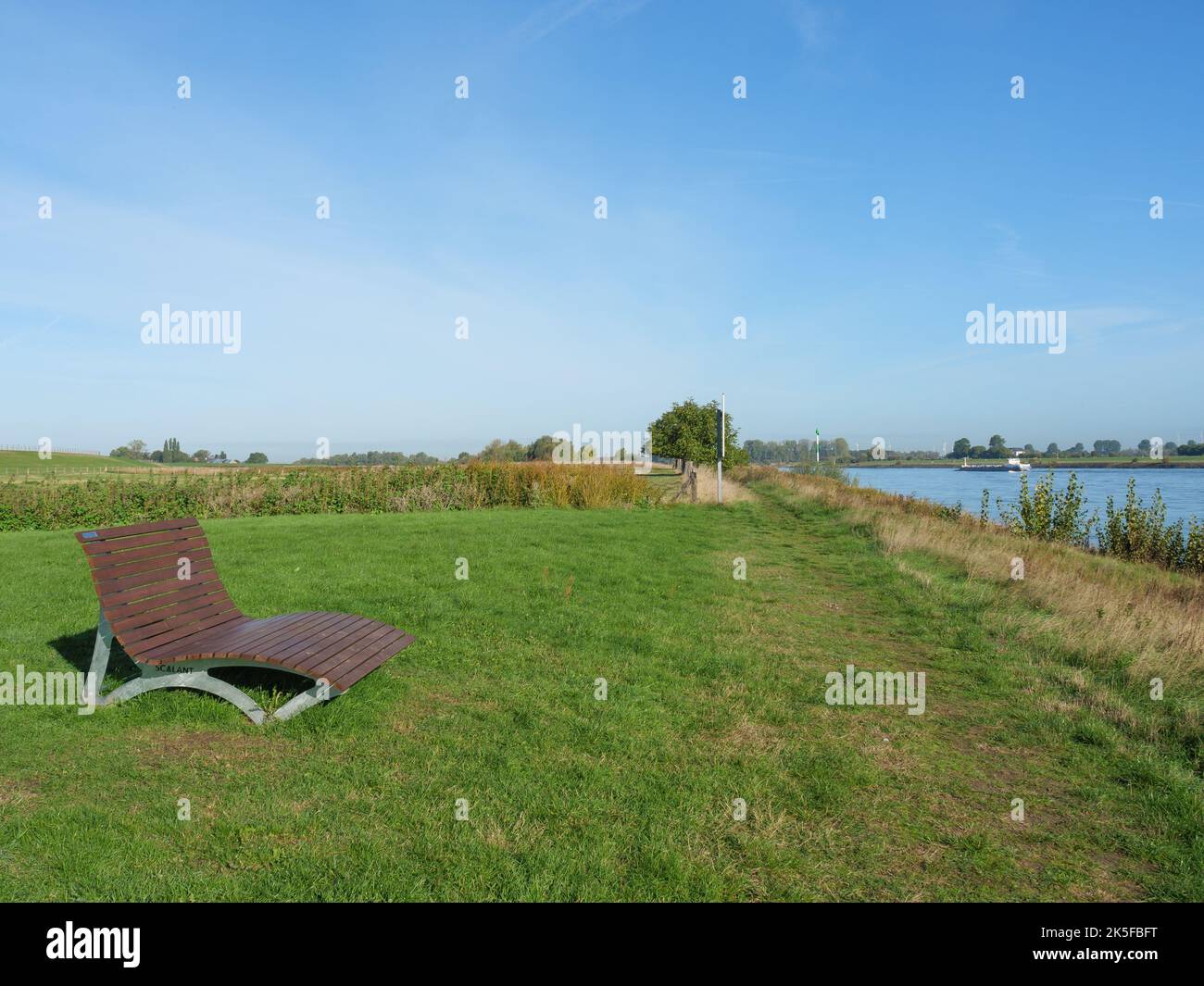 the village of grieth at the river rhine Stock Photo - Alamy