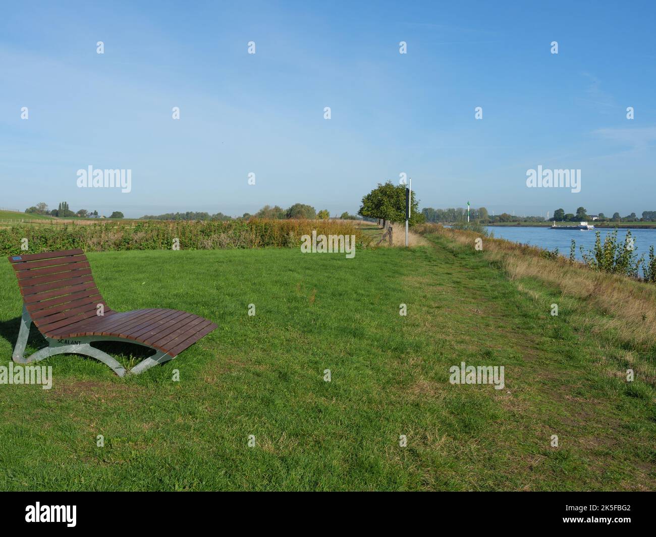 the village of grieth at the river rhine Stock Photo - Alamy