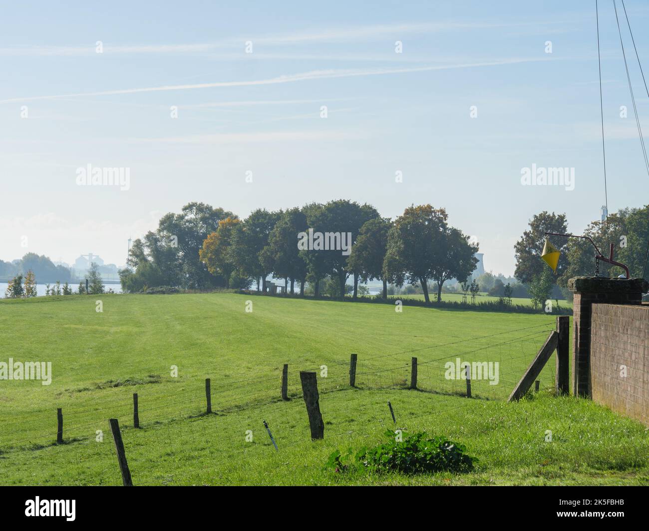 the village of grieth at the river rhine Stock Photo - Alamy