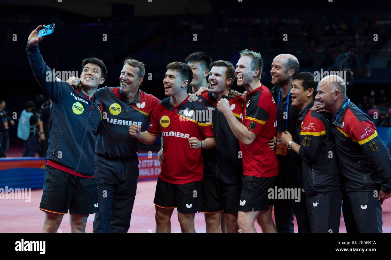 CHENGDU, CHINA - OCTOBER 8, 2022 - Germany team members celebrate ...