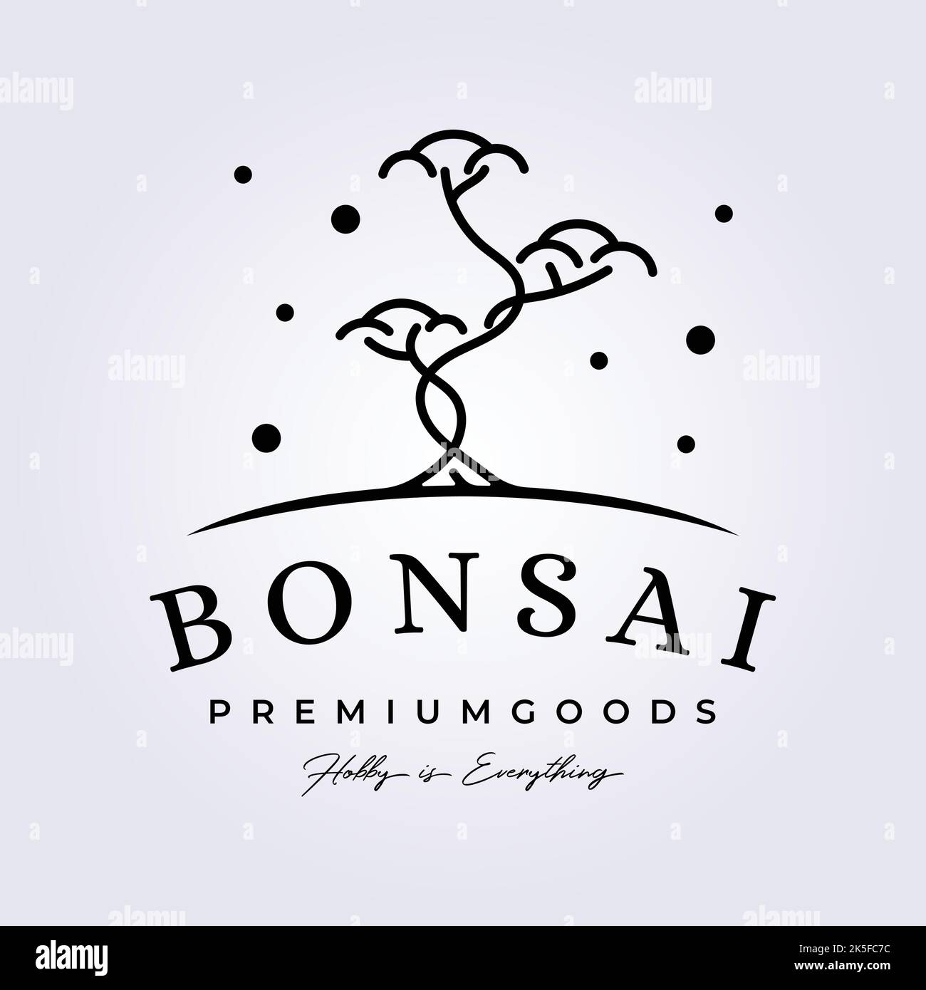 nature bonsai vintage logo vector illustration design Stock Vector ...