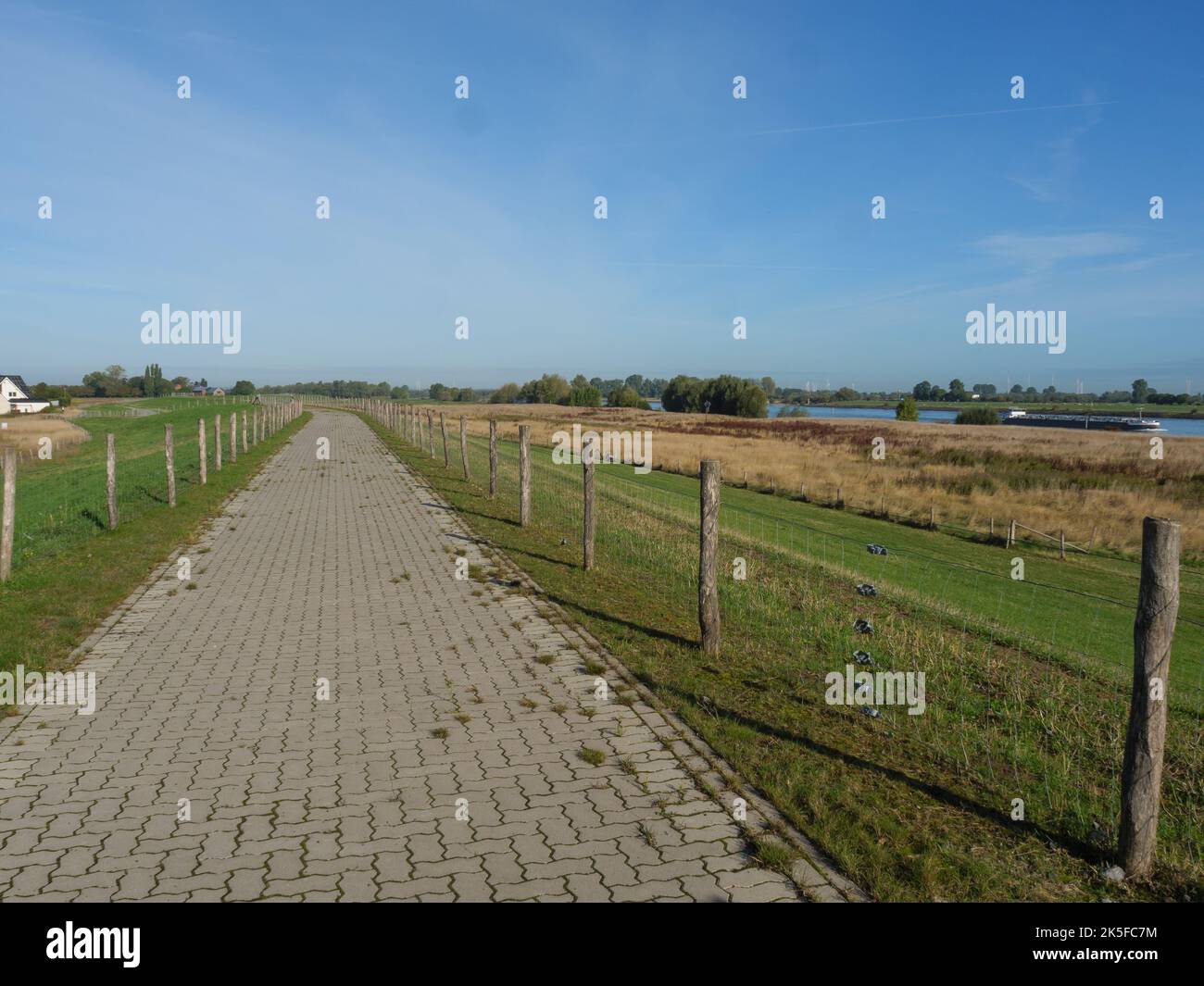 the village of grieth at the river rhine Stock Photo - Alamy