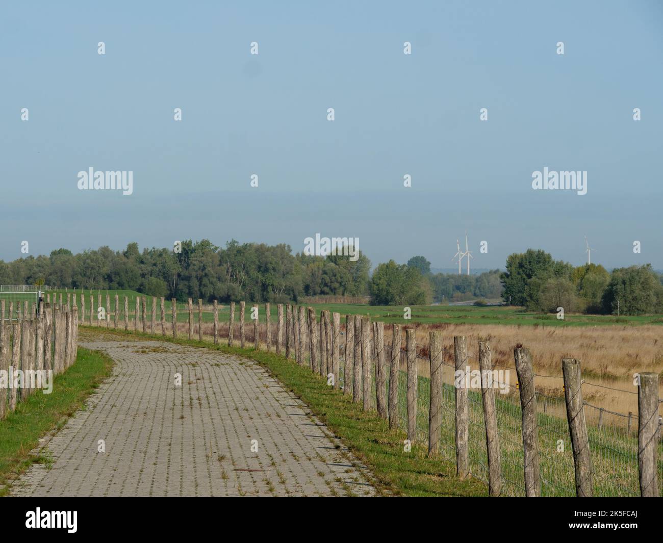 the village of grieth at the river rhine Stock Photo - Alamy
