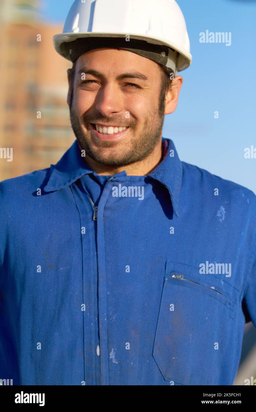 Taking care of business. a construction worker outdoors Stock Photo - Alamy